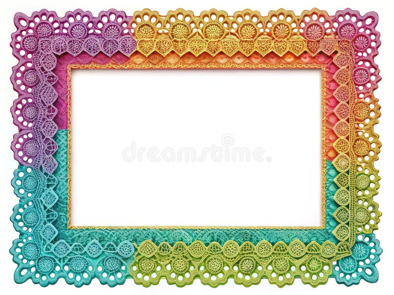 Exquisite Scallop Edge Rectangle Frame a Detailed Elegant Design ...