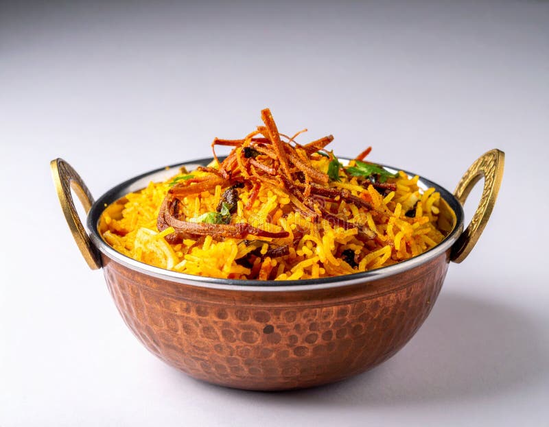 Exquisite Side View of Aromatic Biryani with Fragrant Spices Stock ...