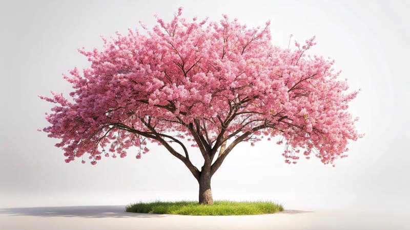 Exquisite Small Sakura Tree in Full Bloom a Delicate Spring Scene ...