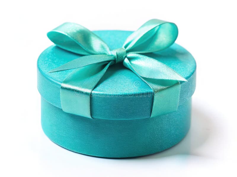 Exquisite Turquoise Round Gift Box a TiltShift Miniature Masterpiece ...