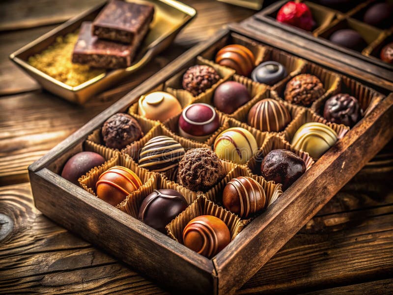 A Delightful Vintage Display of Assorted Chocolate Treats a Timeless ...