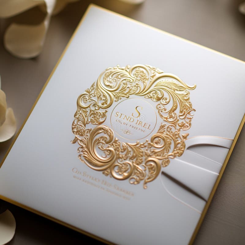 Exquisite Wedding Invitation Design with Personalized Monogram Stock ...