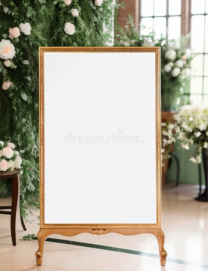 Exquisite Wedding Signs for a Lovely Indoor Celebration. Stock ...