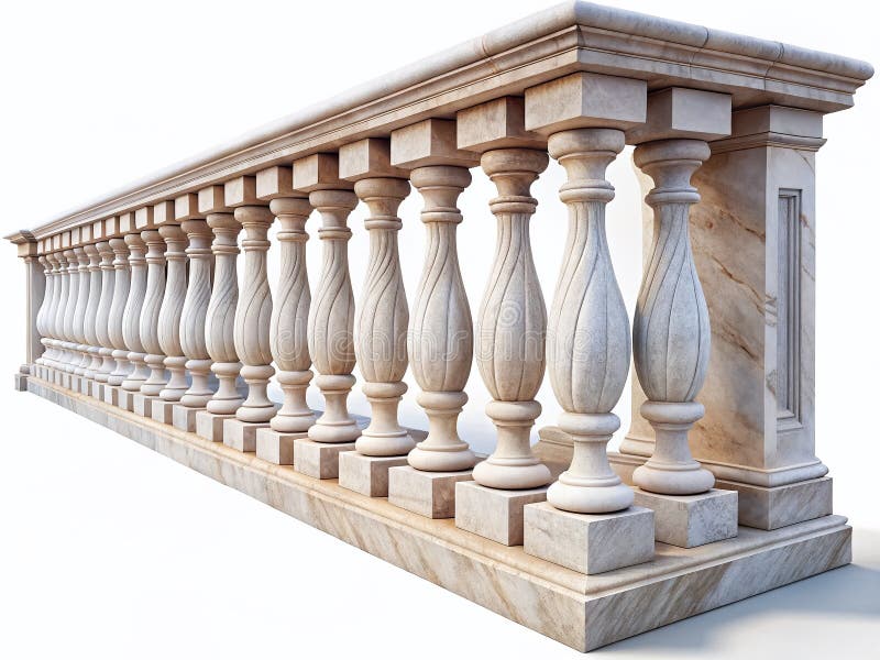 Exquisite White Marble Balustrade and Columns a Timeless Elegance for ...