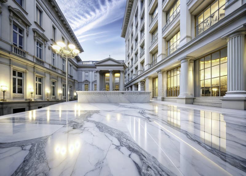 Exquisite White Marble Building Facade a Minimalist Architectural ...