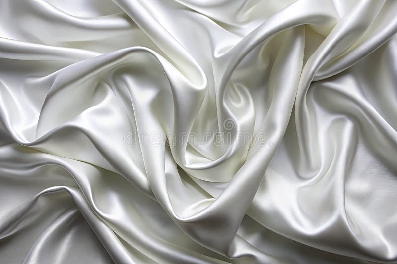 Exquisite White Silk Ripple Fabric Texture a Sophisticated TopDown ...