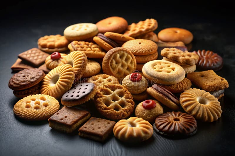 Exquisitely Arranged Biscuits in Night Photography a Study in Texture ...