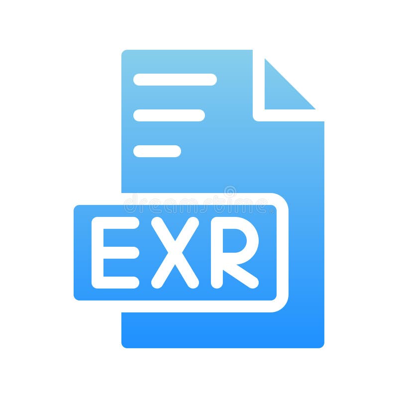 Exr File Type Document Icon, with Gradient Fill. Can Be Used for ...