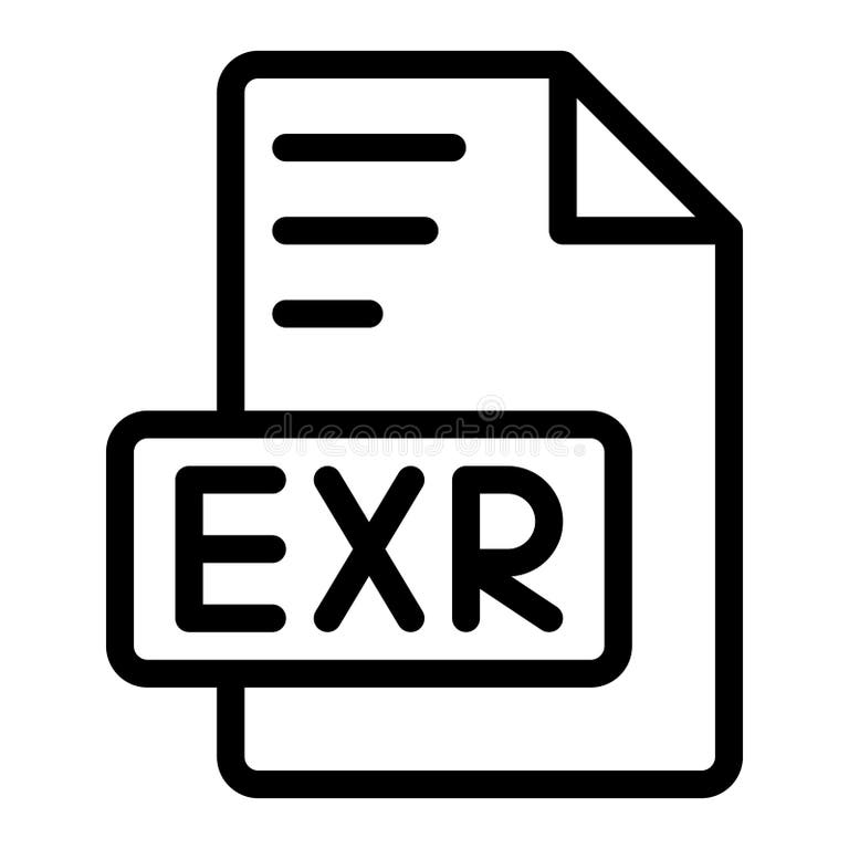 Exr Icon Outline Style Design Image File. Image Extension Format File ...