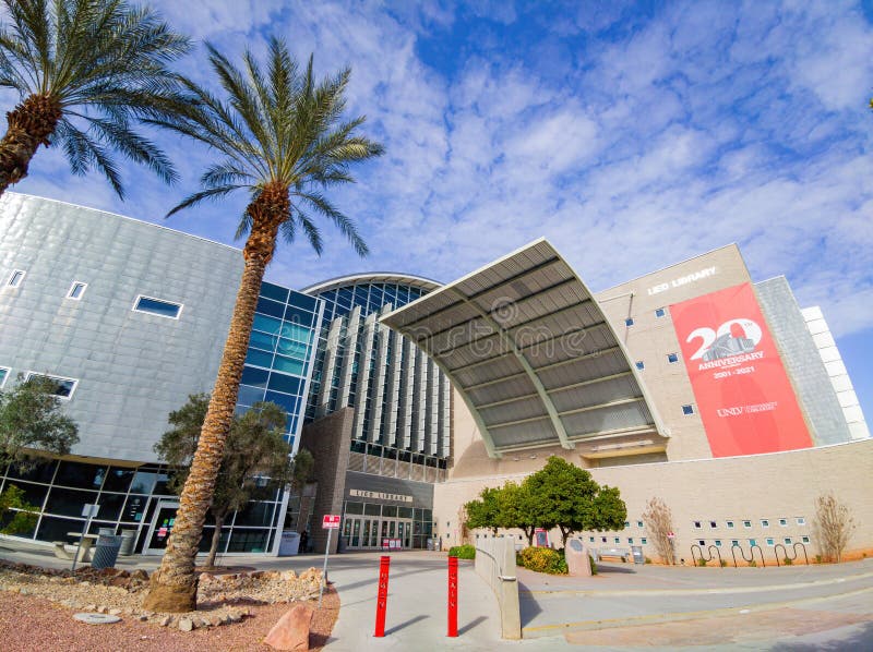 Exteior View of the UNLV Lied Library Editorial Photo - Image of ...