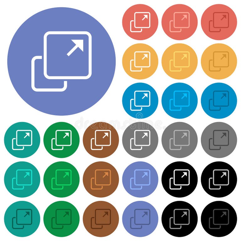 Extend Element Outline Round Flat Multi Colored Icons Stock Vector - Illustration of edit ...