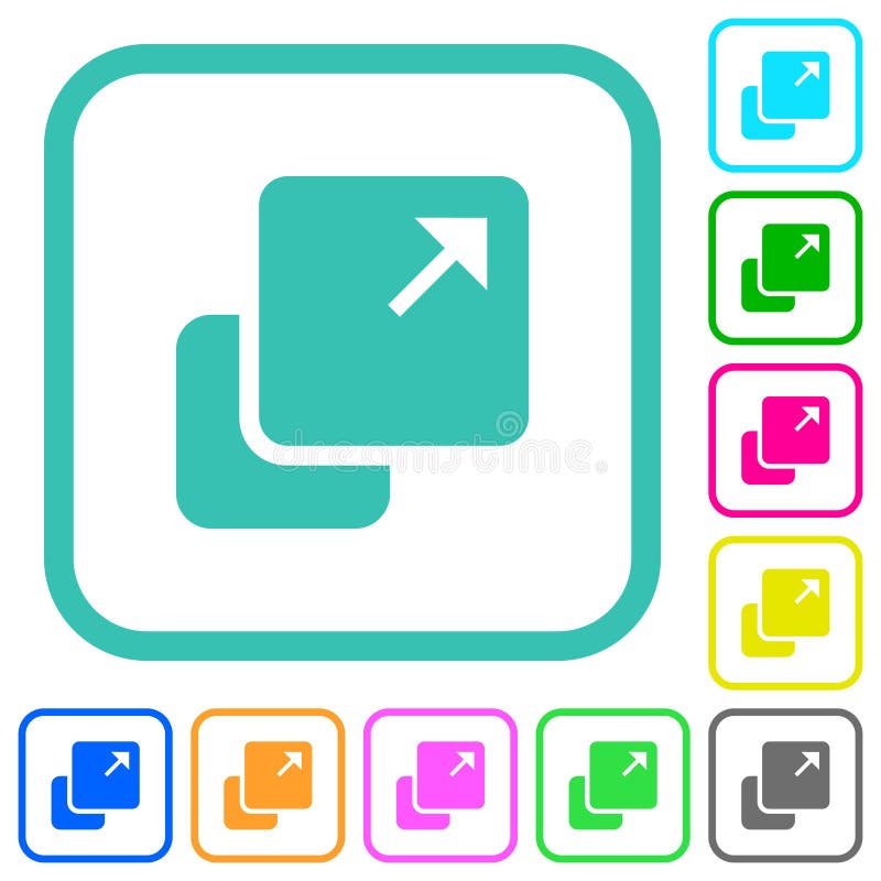 Extend Element Solid Vivid Colored Flat Icons Stock Vector ...