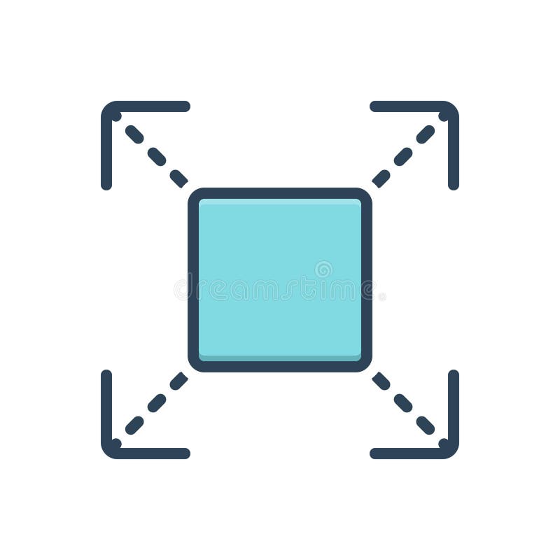 Color Illustration Icon for Extend, Prolong and Expand Stock ...