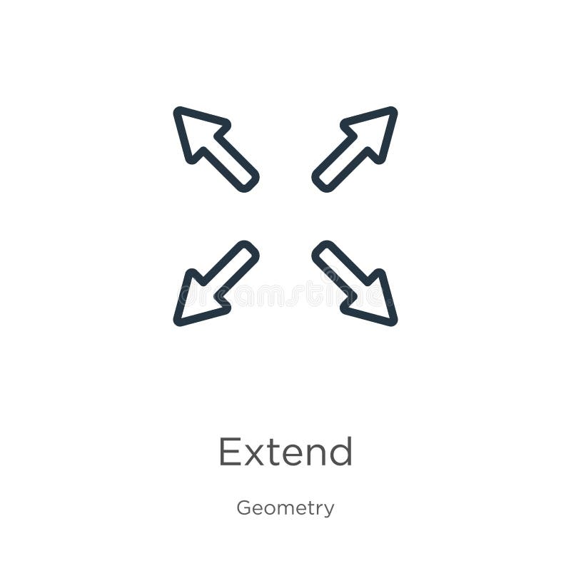 Extend Icon on White Background Stock Vector - Illustration of screen ...