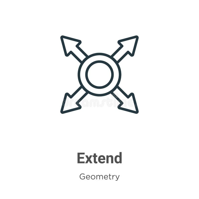 Outline Extend Vector Icon. Isolated Black Simple Line Element ...