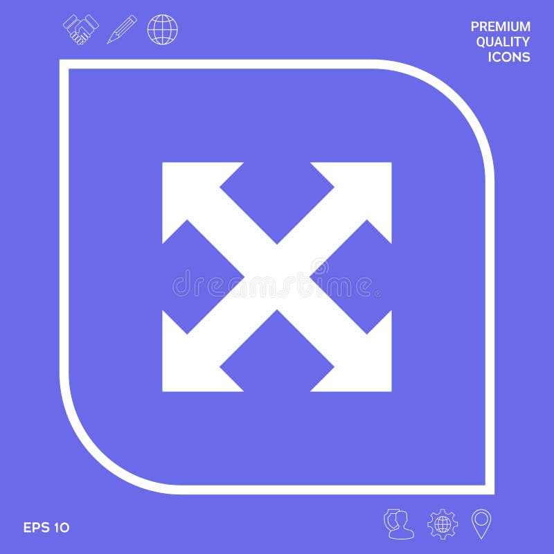 Extend, Resize, Enlarge Icon. Graphic Elements for Your Design Stock ...