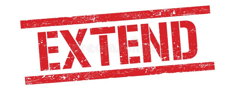 EXTEND Text on Red Vintage Lines Stamp Stock Illustration ...