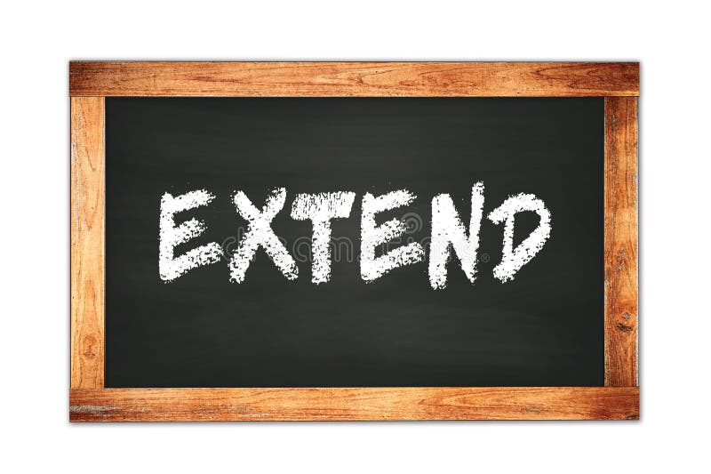 EXTEND Text Written on Wooden Frame School Blackboard Stock ...