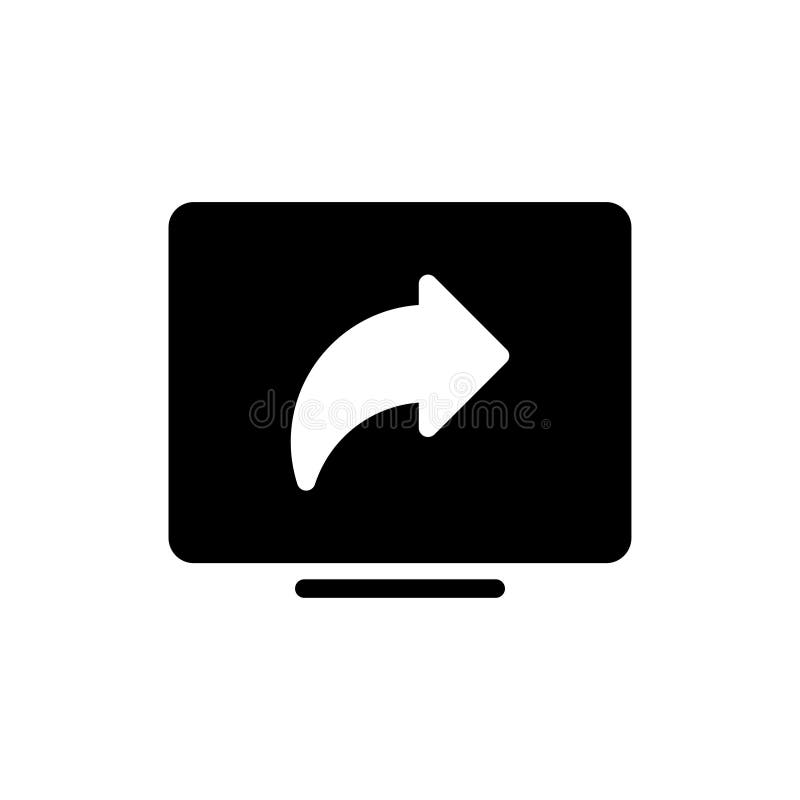 Extend Vector Glyph Flat Icon Stock Vector - Illustration of computer ...