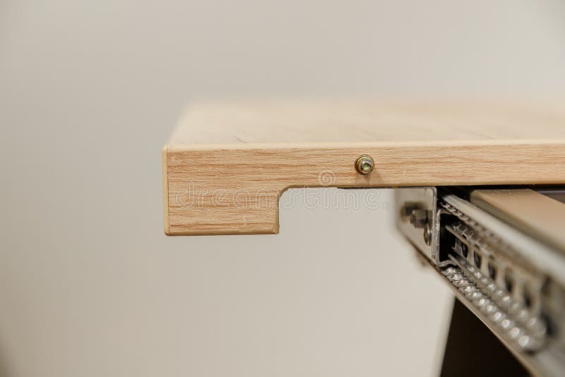 Extendable Dinning Table. Slide Gear Close Up View Stock Photo - Image ...