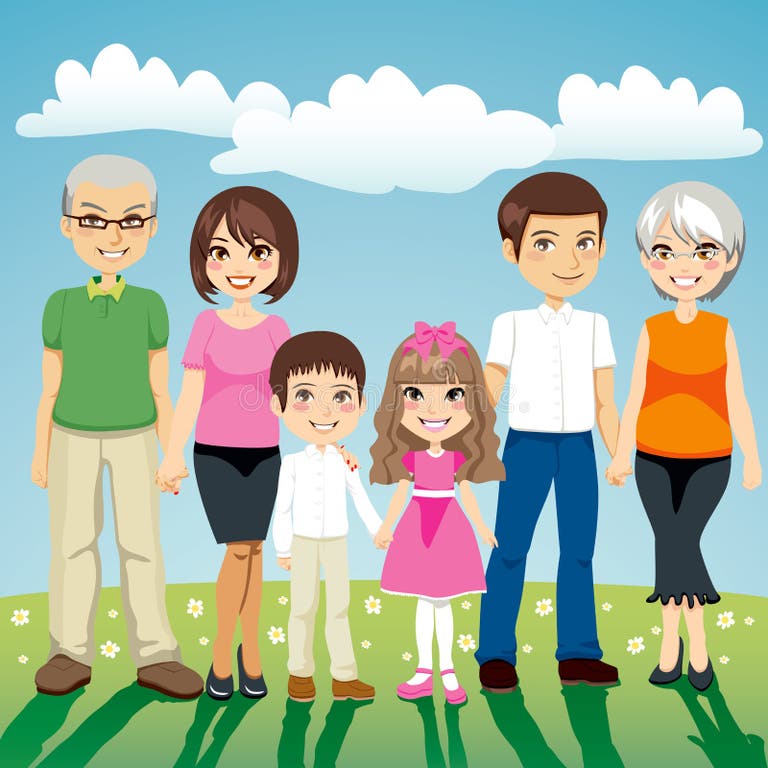 Cartoon Extended Family Stock Illustrations – 139 Cartoon Extended ...