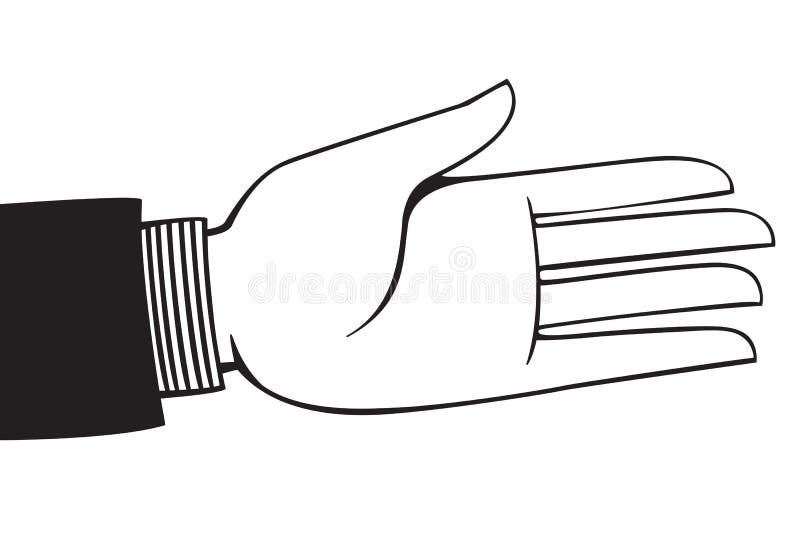 Extended hand stock vector. Illustration of fingers, symbol - 24852613