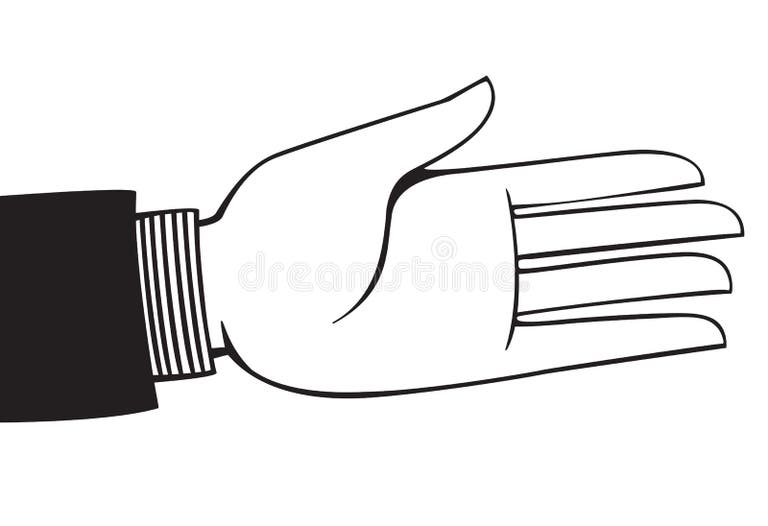 Extended hand stock vector. Illustration of fingers, symbol - 24852613