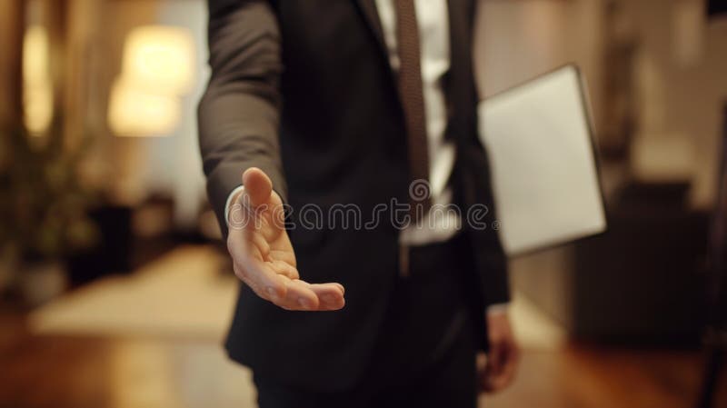 An Extended Hand for Greeting. AI Generated Stock Photo - Image of ...