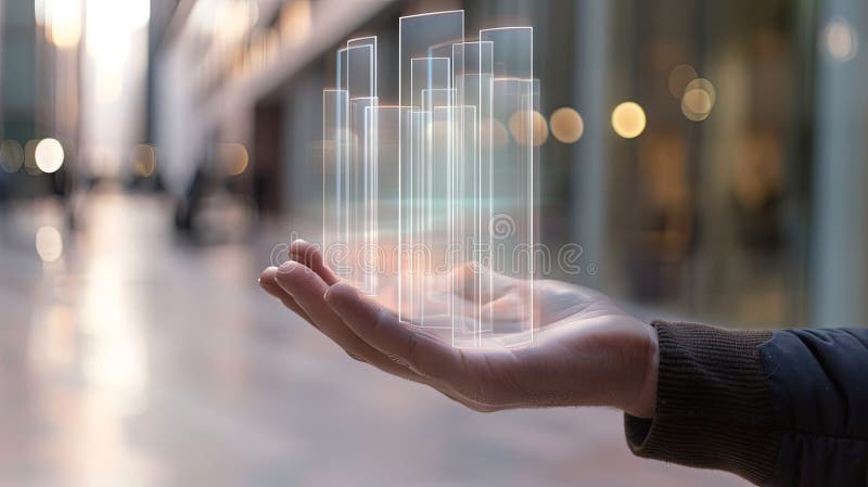 Extended Hand with Translucent Light Pillars in Augmented Reality ...