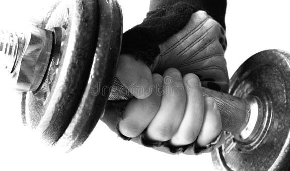 The Extended Hand with Weight. Stock Photo - Image of attractive, brown ...