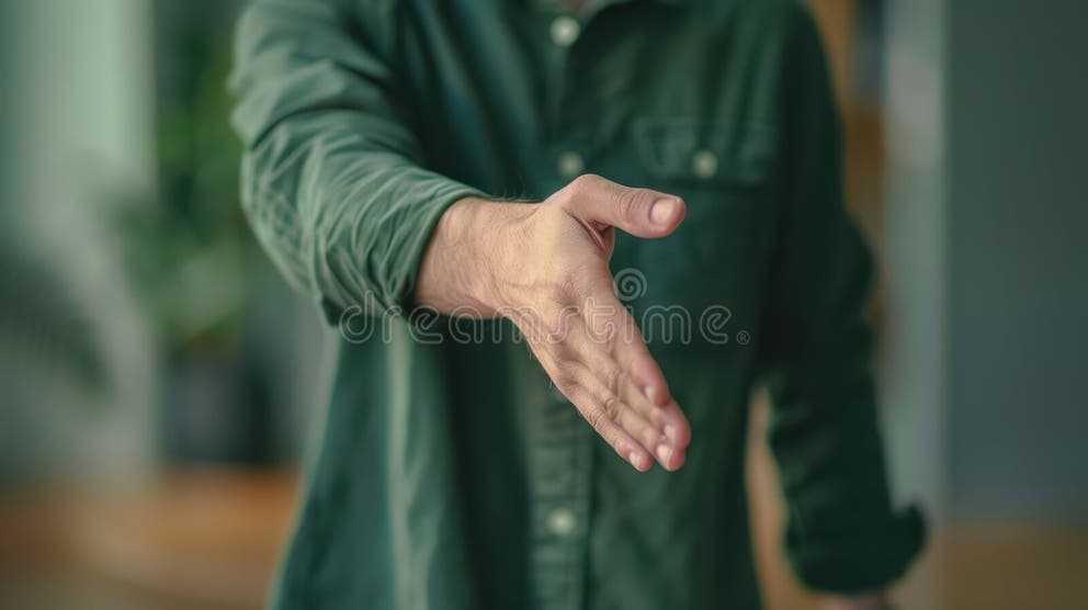 The Extended Handshake.AI Generated Image Stock Photo - Image of ...