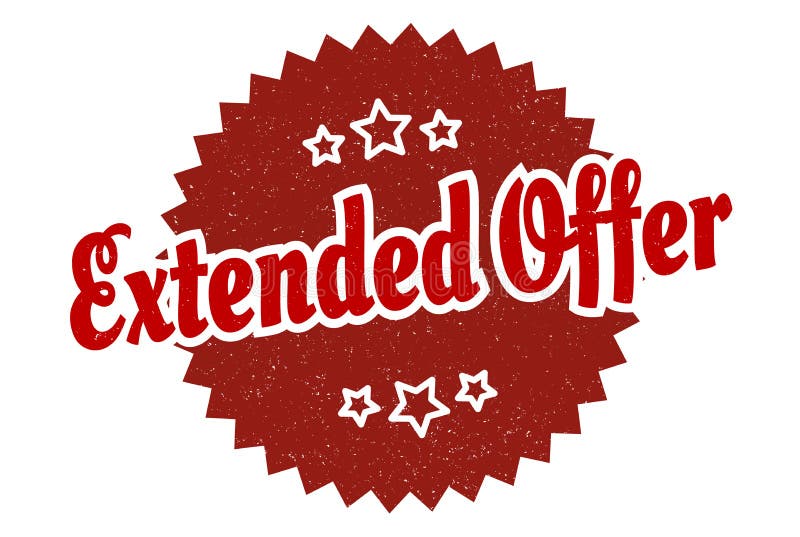 Extended Offer Sign. Extended Offer Vintage Retro Label Stock Vector ...