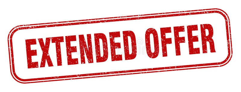 Extended Offer Stamp. Extended Offer Square Grunge Sign Stock Vector ...