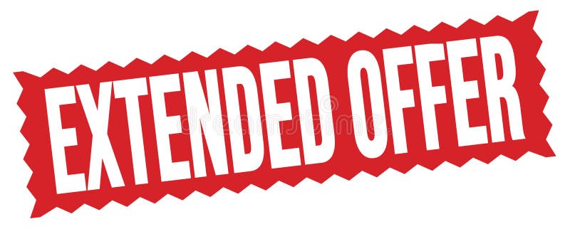 EXTENDED OFFER Text Written on Red Stamp Sign Stock Illustration ...