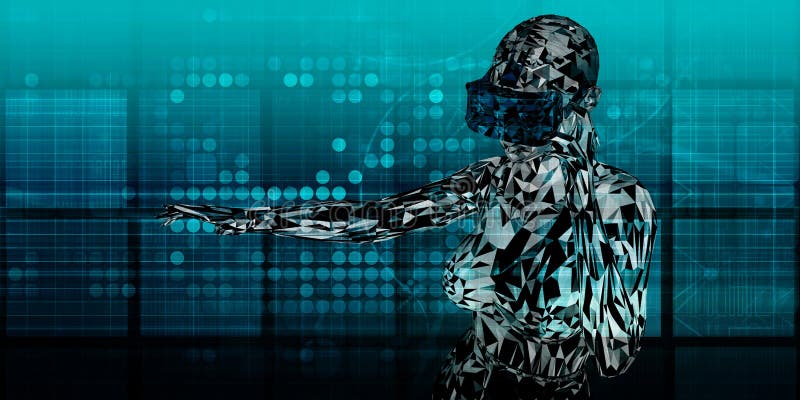 Extended Reality Technology Stock Illustration - Illustration of ...