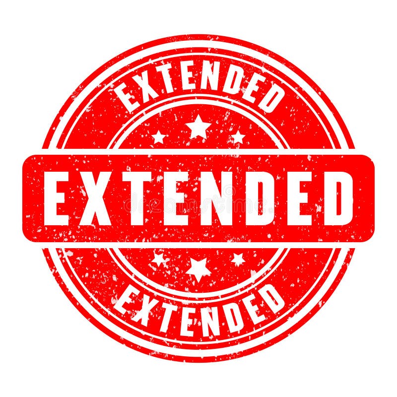 Extended Rubber Stamp on White Background Stock Vector - Illustration ...