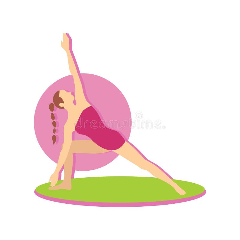 Extended Side Angle Pose. Vector Illustration Decorative Design Stock ...