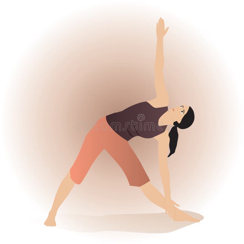 Extended Side Angle Pose. Vector Illustration Decorative Design Stock ...