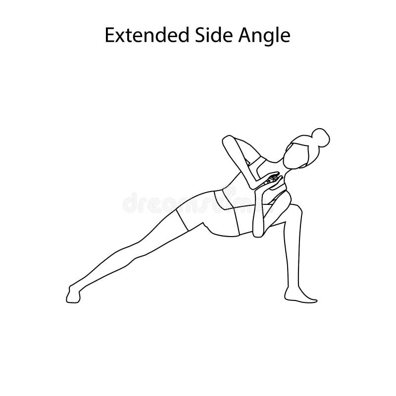 Yoga Side Angle Pose Stock Illustrations – 526 Yoga Side Angle Pose ...