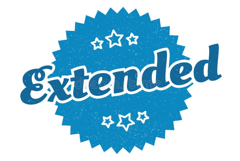 Extended Sign. Extended Vintage Retro Label Stock Vector - Illustration ...
