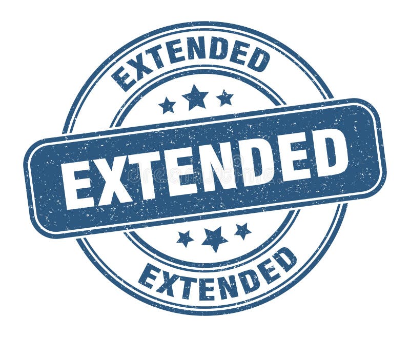 Extended Stamp. Extended Round Grunge Sign Stock Vector - Illustration ...