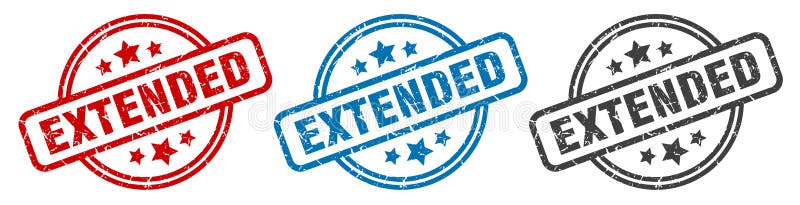 Extended stamp stock vector. Illustration of badge, isolated - 122105130