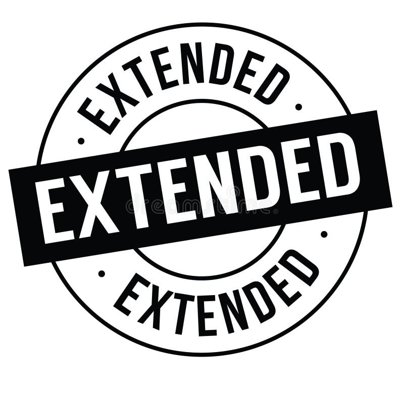 Extended stamp on white stock vector. Illustration of certification ...