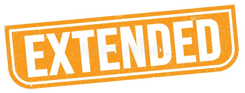 EXTENDED Text Written on Orange Stamp Sign Stock Illustration ...