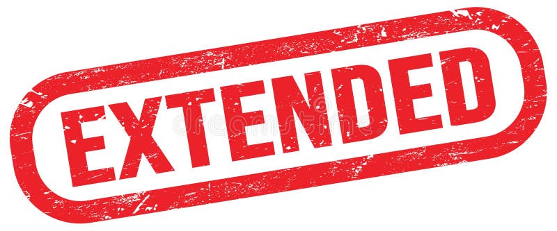 EXTENDED, Text Written on Red Stamp Sign Stock Illustration ...