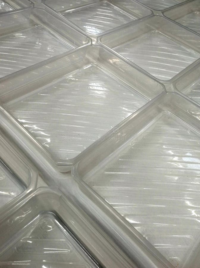 Extended Transparent Plastic Boxes Stock Photo - Image of package, tray ...
