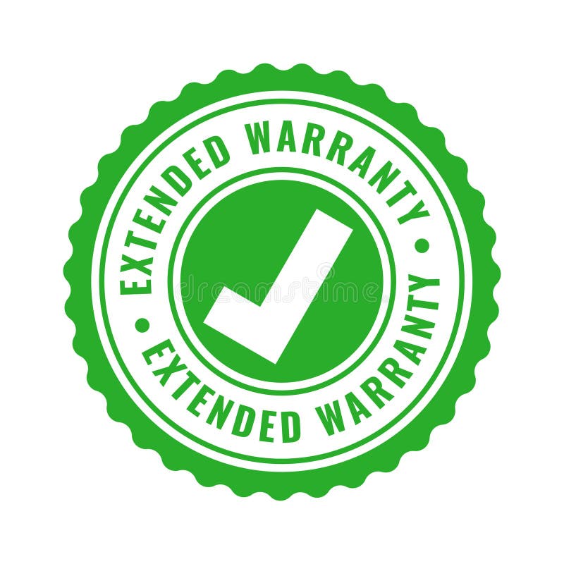 Extended Warranty Service Stamp with Tick Mark Design Stock ...