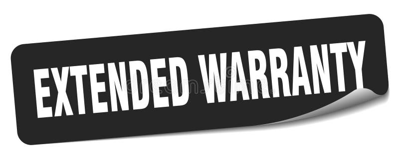Extended Warranty Sticker. Extended Warranty Label Stock Vector ...
