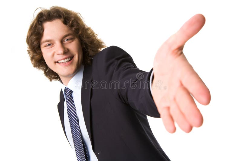 Extending the hand stock image. Image of achievement - 12585969