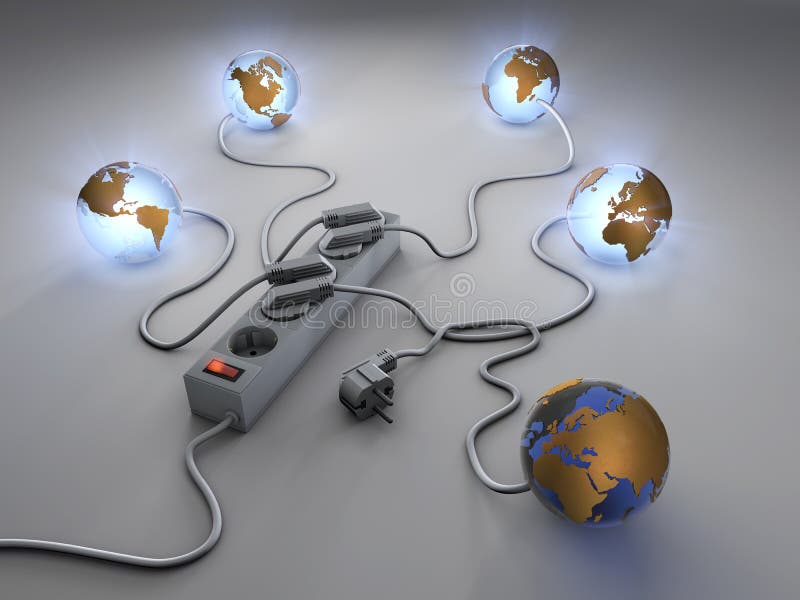 Electric world stock illustration. Illustration of high - 14876193